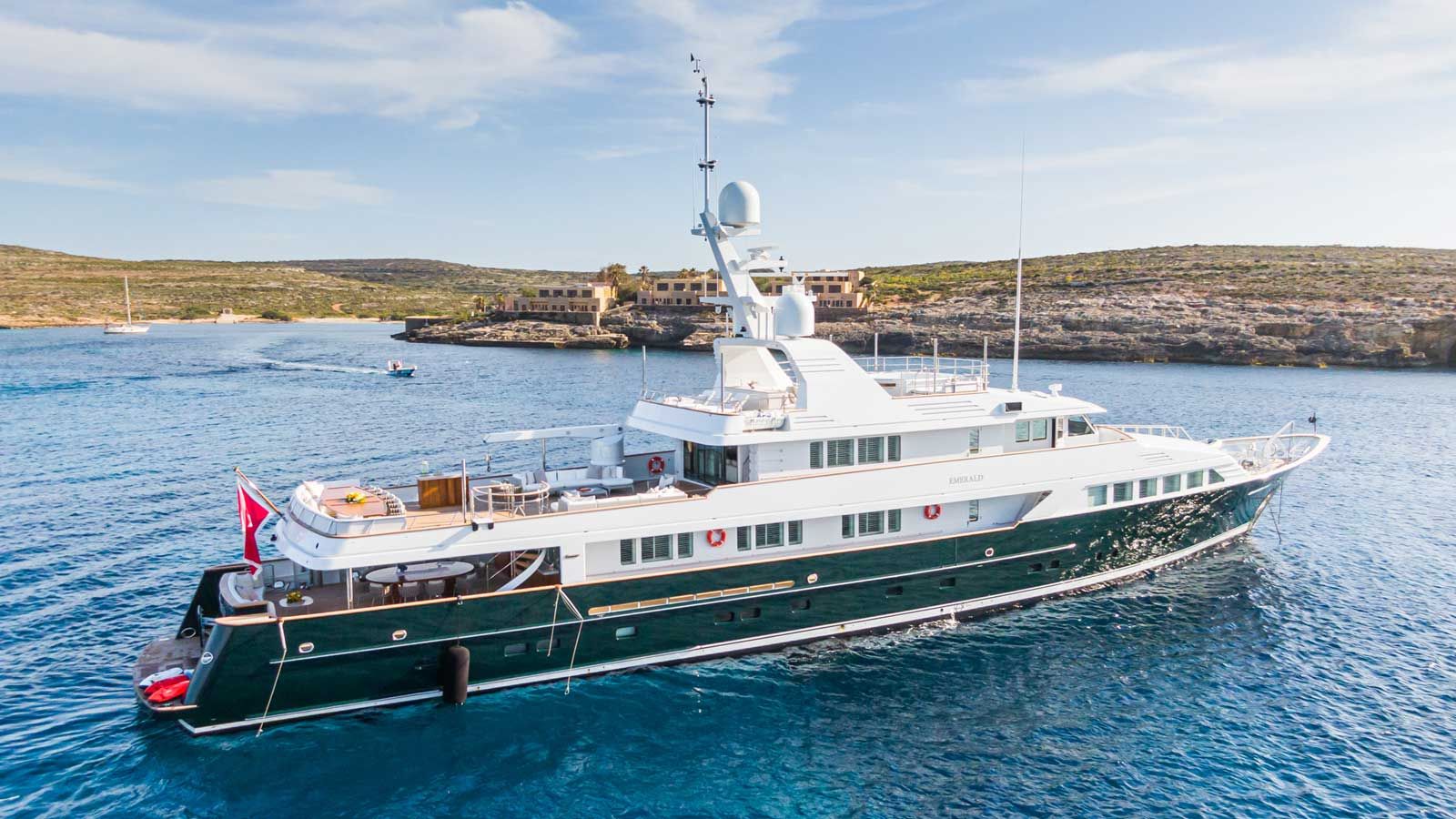 50m Feadship Emerald pictured after 16-month rebuild at Balk